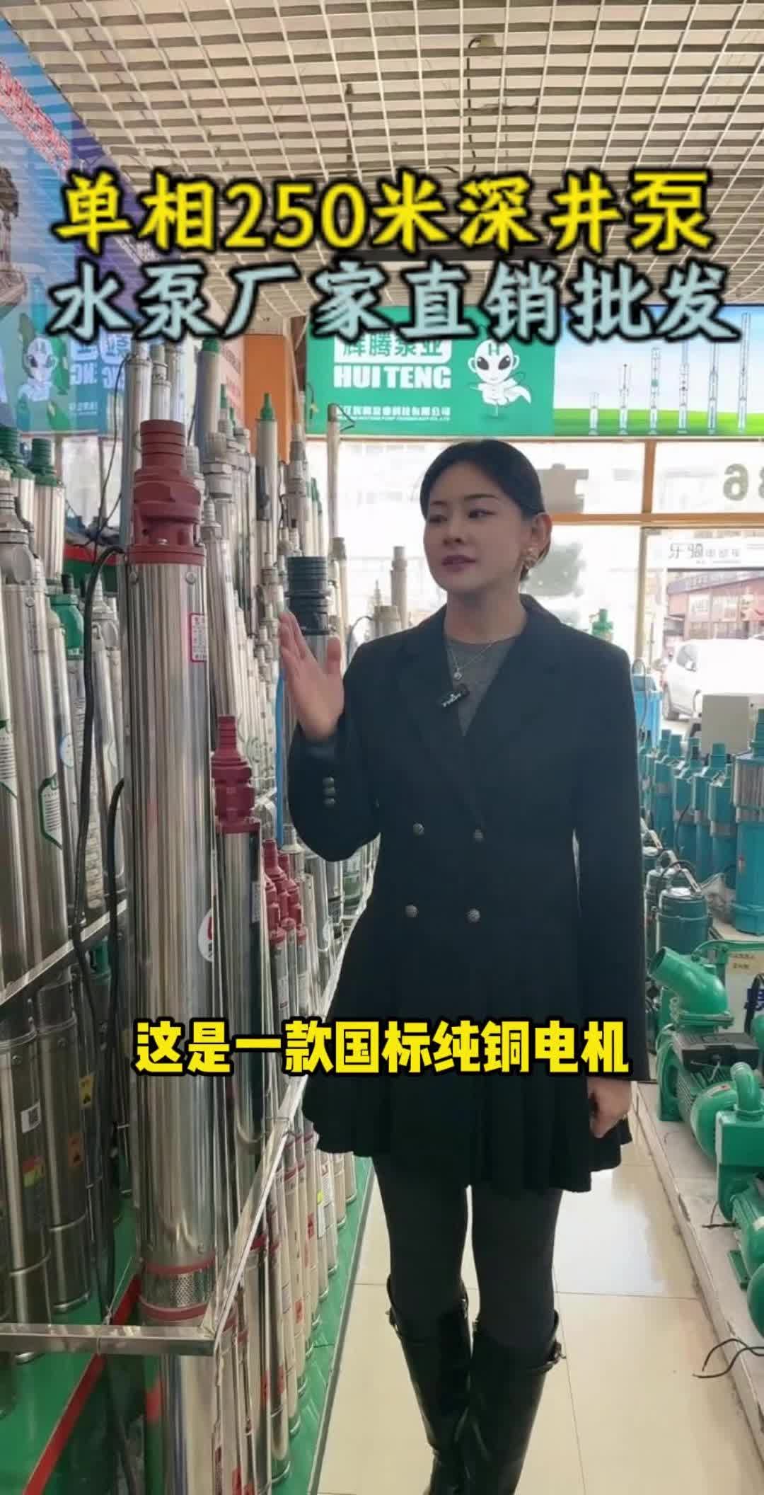单项电可以达到250米扬程,3千瓦深井泵 #水泵批发#鲁南地区招代理#...