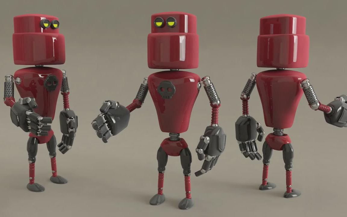 【C4D】Cinema 4D中的3D角色创建:3D机器人建模(中英双字)