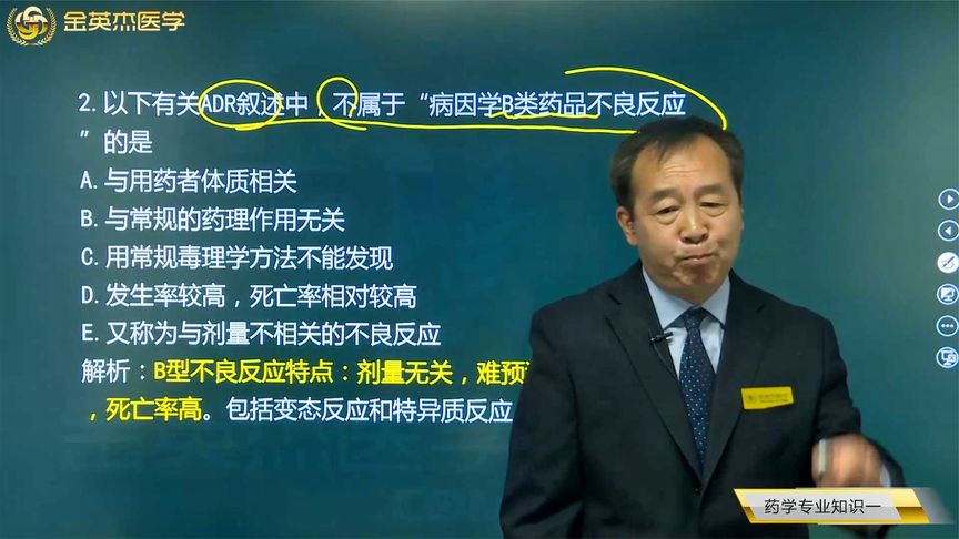 西药师第11章药品不良反应1定义02ADR中病因学B类药品不良反应