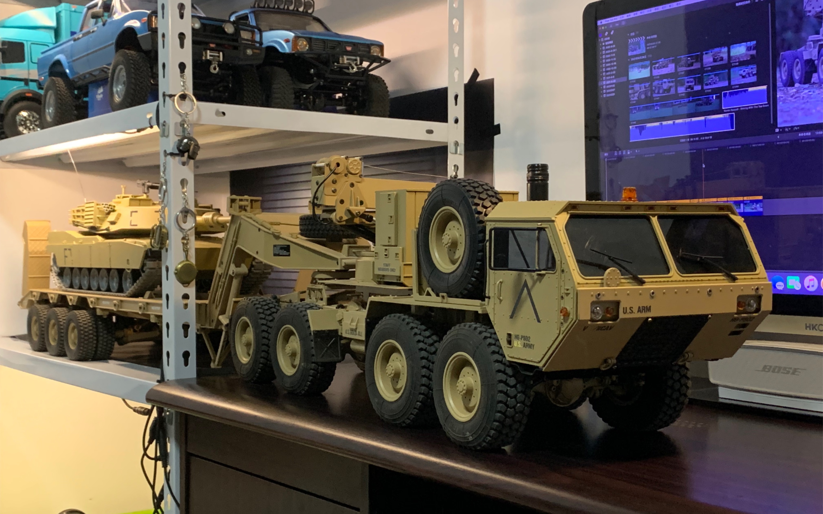 【RC模型】恒冠军卡 M983重型高机动8X8牵引车 动态测试