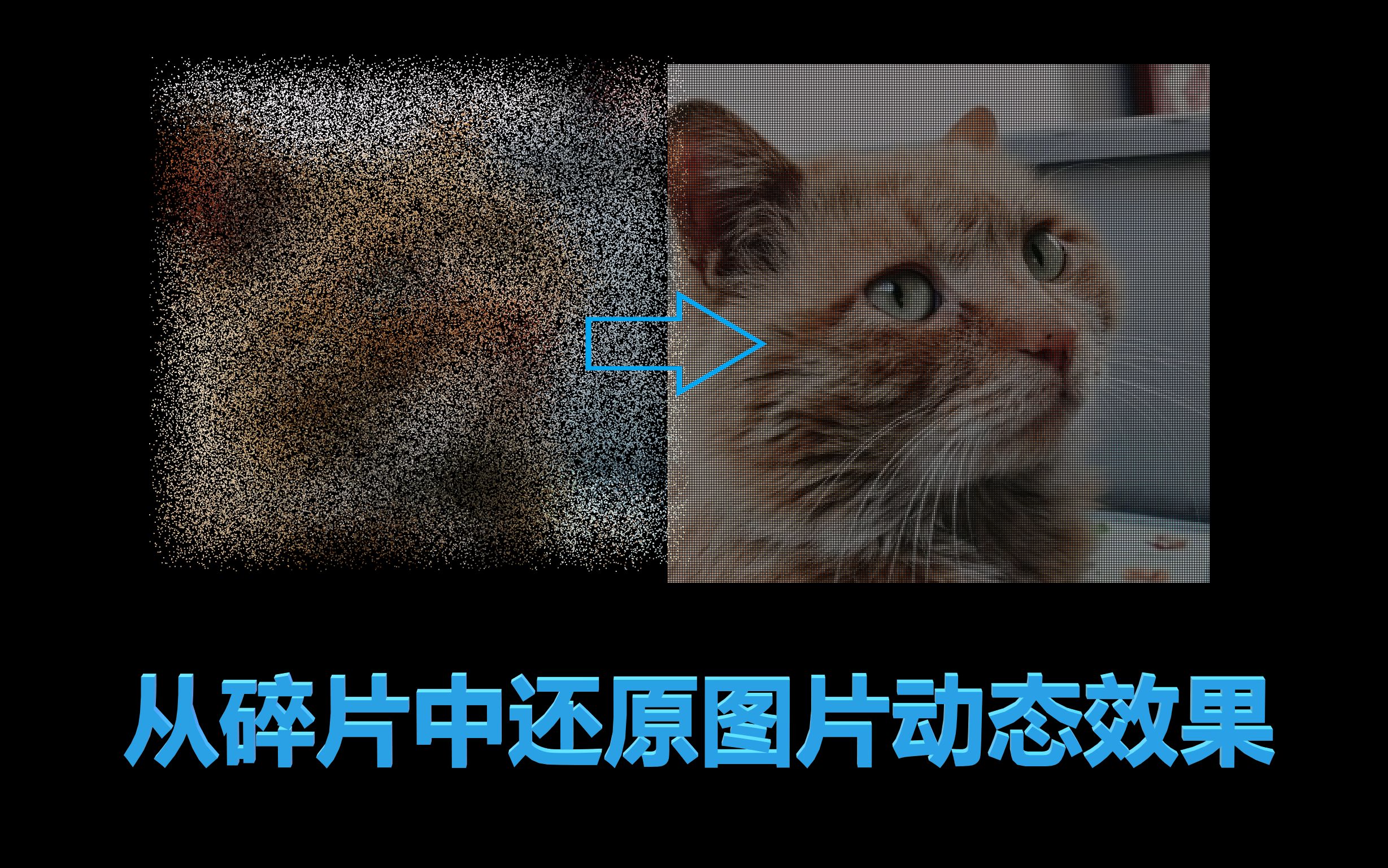 动态像素拼成图片效果