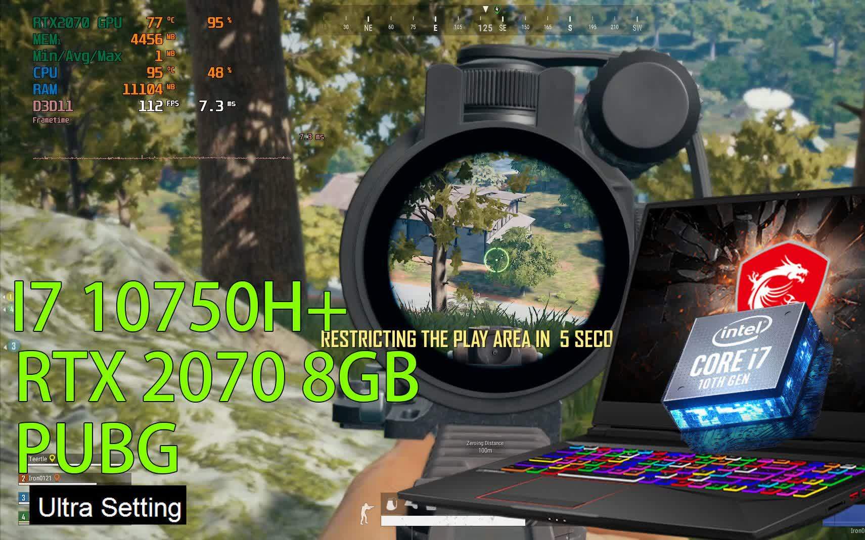 .16GB+3ms 240Hz17.3'游戏屏在1080P分辨率模式下绝地求生.