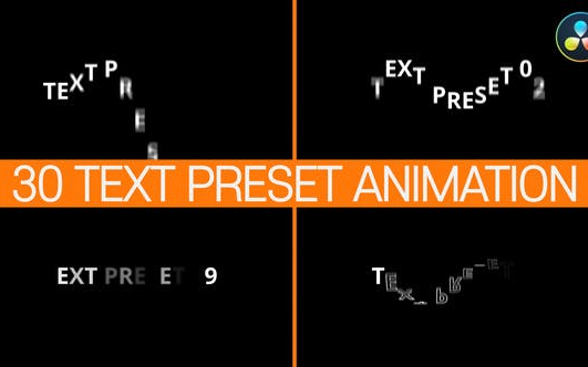 DaVinci Resolve达芬奇模板-30套弹跳动态文字标题模板