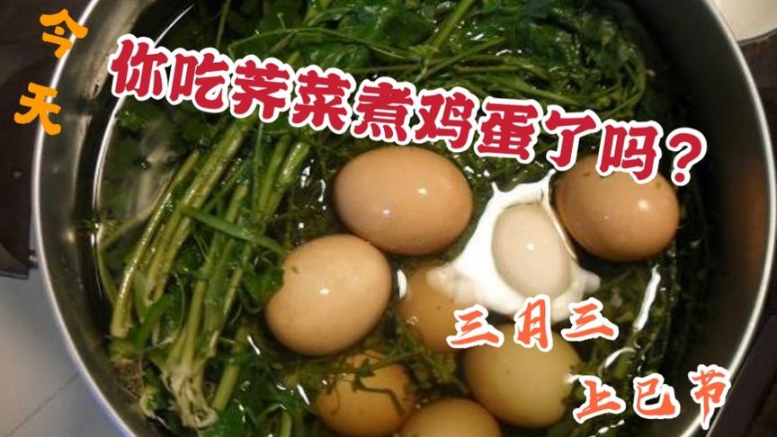 三月三荠菜煮鸡蛋的传统你们忘了没,香~,快行动起来