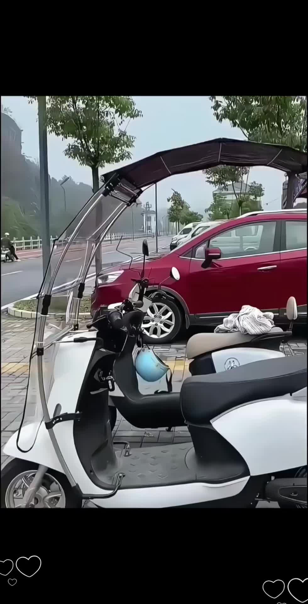 电动车挡雨棚电瓶摩托车防晒遮阳伞蓬挡风罩踏板车防雨车棚篷新款