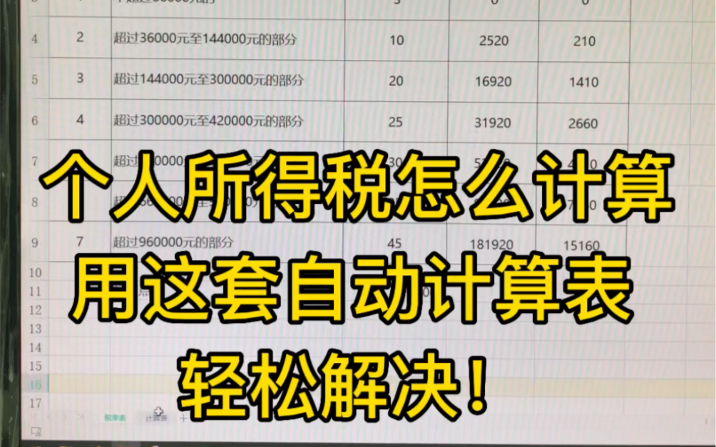 个人所得税不知道如何计算?别慌,有这套自动计算表格轻松搞定!