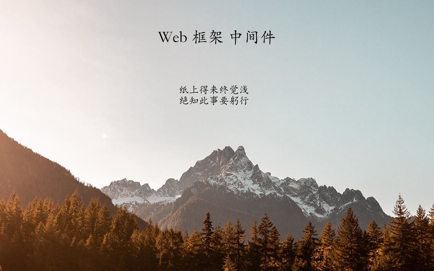 3 Go 语言 从零开始 WEB 框架 中间件