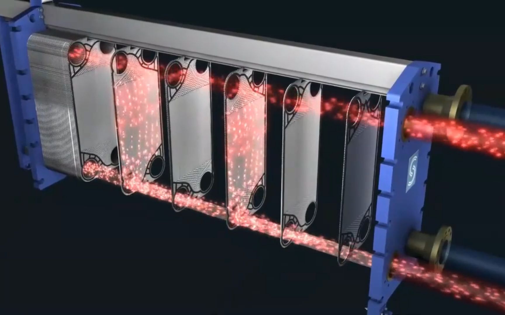 板式换热器动画演示/郑州三维动画制作公司/机械动画制作/生产线动画...