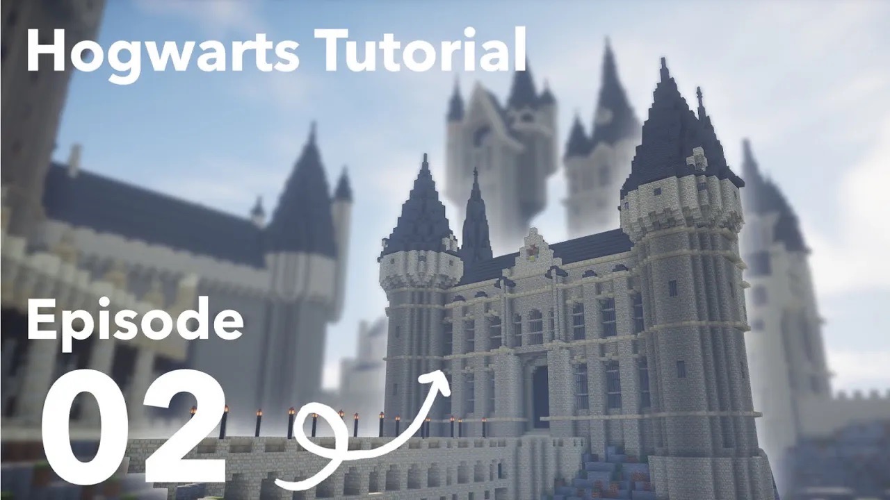 如何在MC建造霍格沃茨-第2集-高架桥入口_我的世界_教程