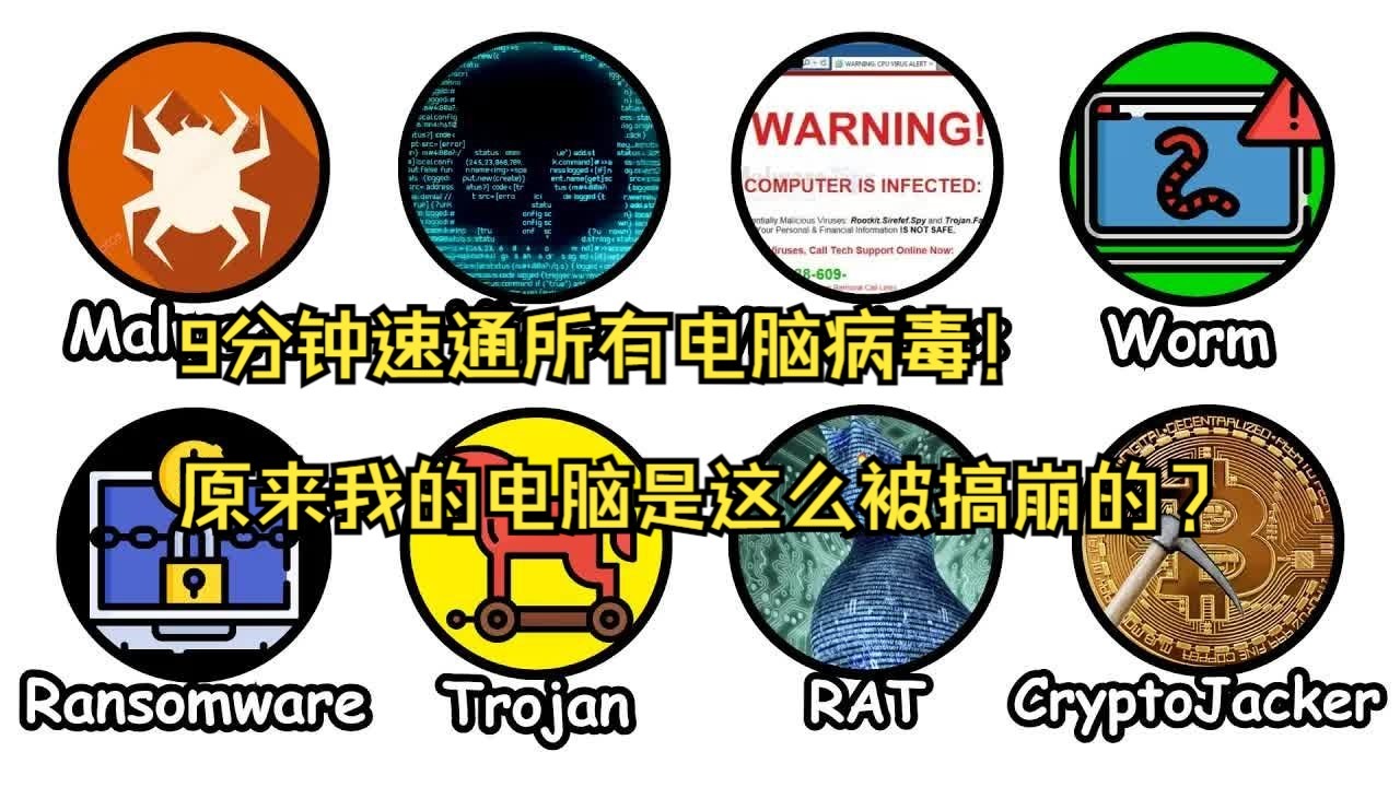 【双语视界】9分钟速通所有电脑病毒!原来我的电脑是这么被搞崩的?