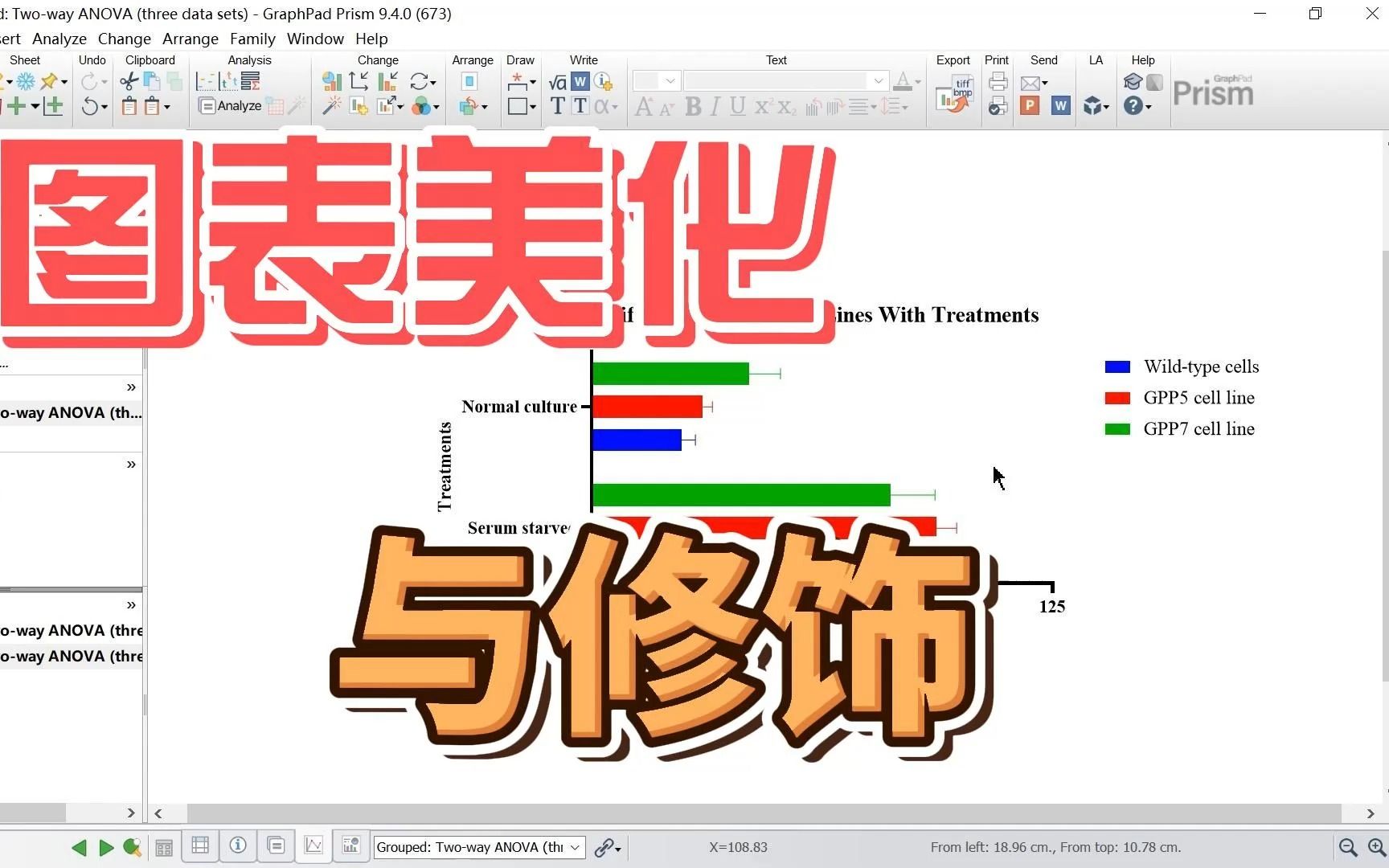 (5)XY图表美化与修饰:数据导入、图表生成与修饰——《GraphPad ...