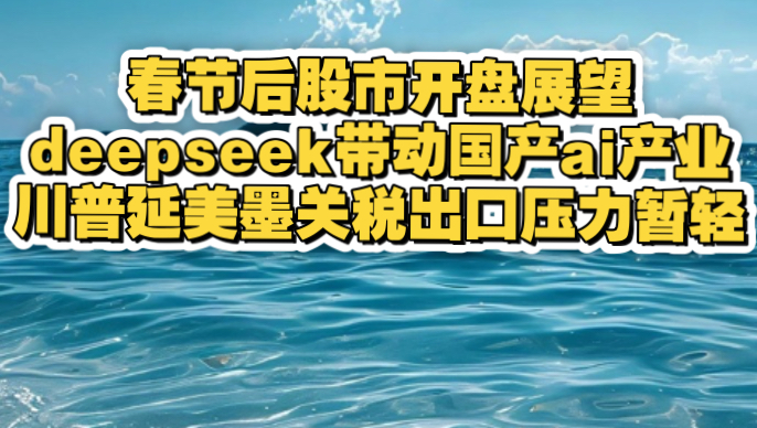20250204春节后A股开年展望:扛过关税 依仗deepseek国产人工智能的...