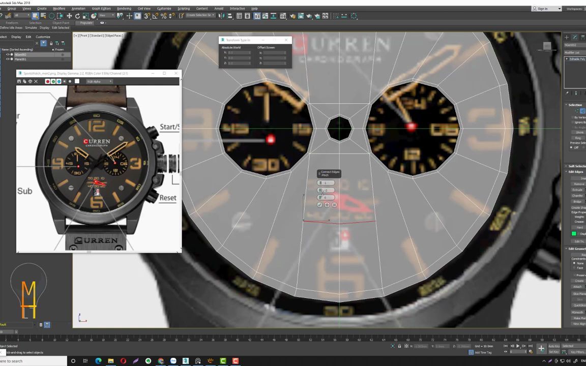 3DMax 教学:最大 3ds - 运动手表模型