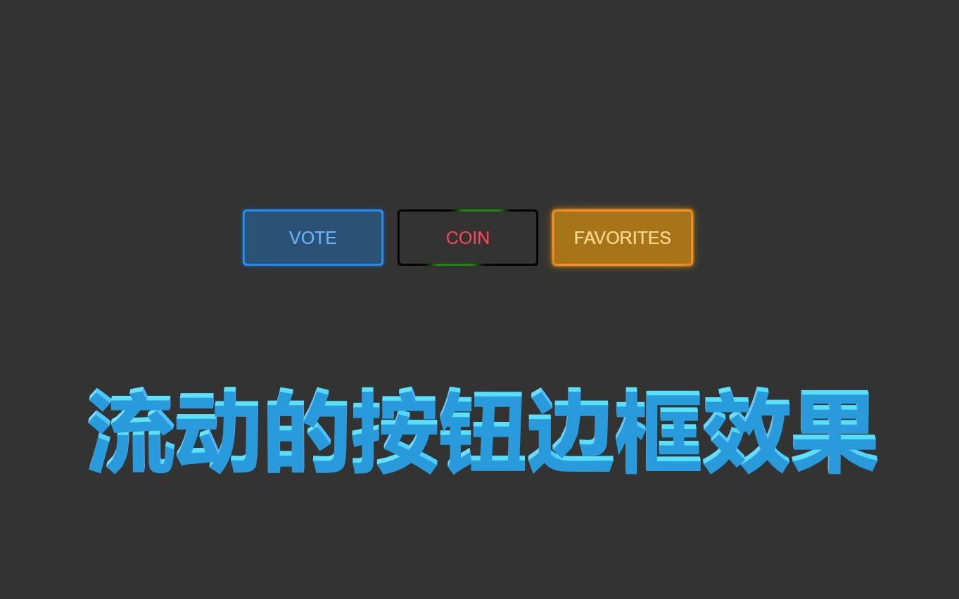 流动边框的按钮特效