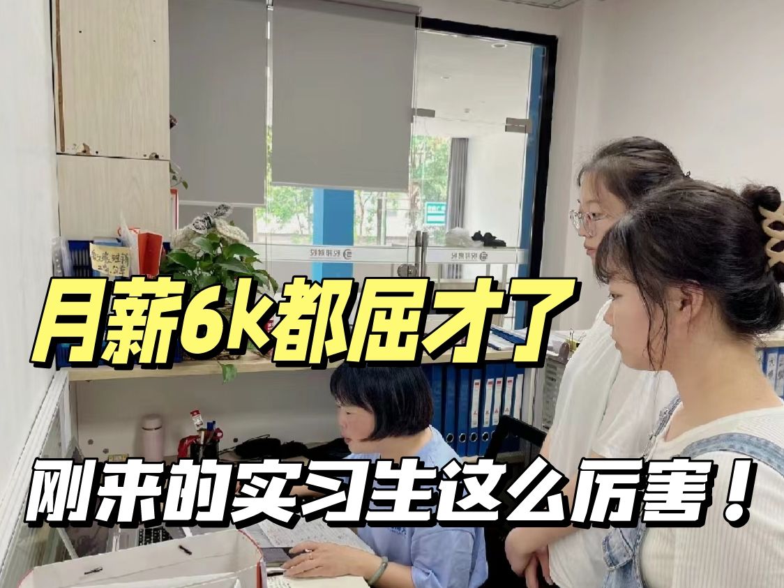 好喜欢新来的00后会计实习生,月薪6k都屈才了,她这样哪愁转正啊.