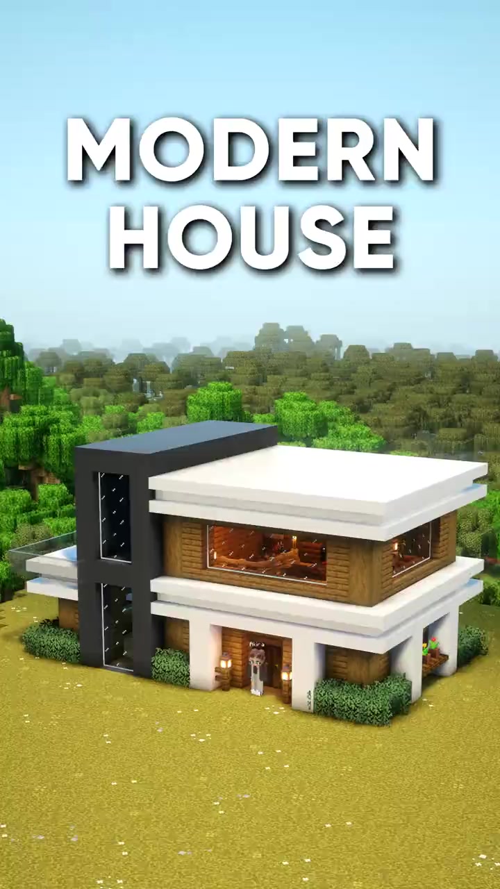 做一个现代小房子#我的世界