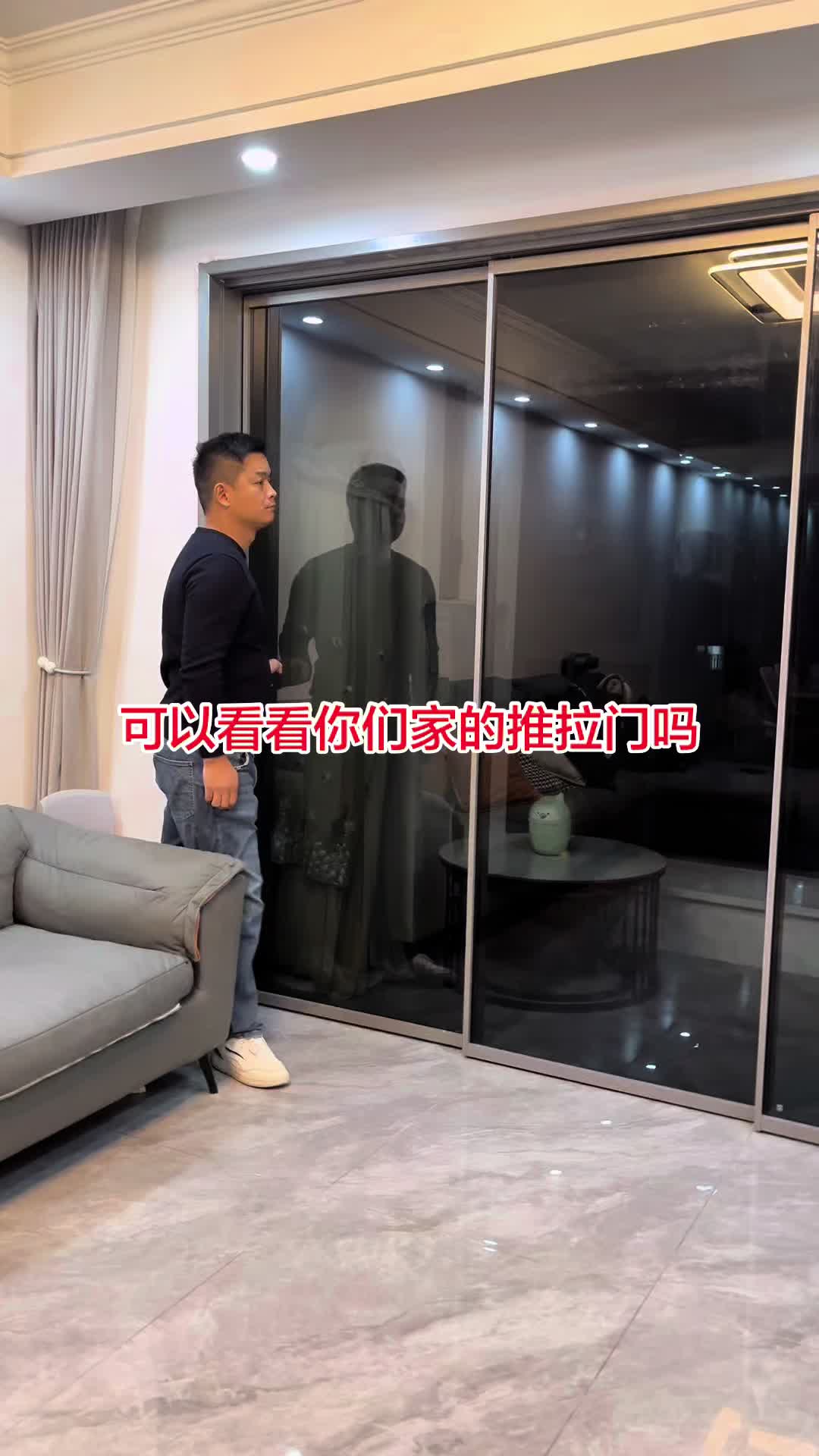 ...推拉门装在你家的效果怎么样#装修 #装修避坑 #完美系统吊轨三联动 ...