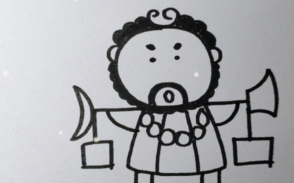 画个沙僧简笔画,一看就会!