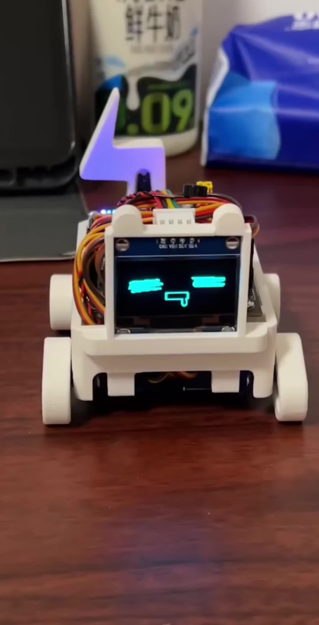 ...米电子宠物机械狗语音声控互动桌面宠物电子仿真动物玩偶#电子宠物