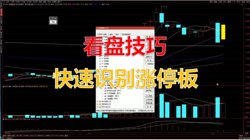 看盘简单实用技巧,把涨停K线染个色,让你快速识别涨停板!