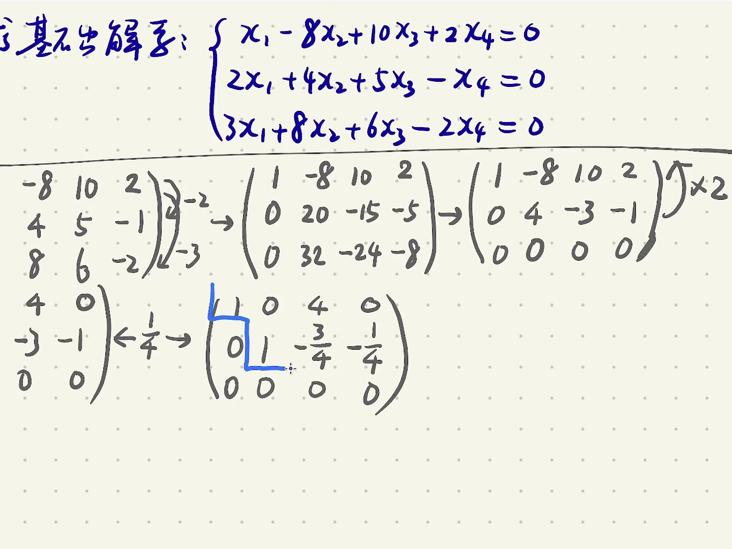 第四章25-1齐次方程组基础解系(线性代数同济版)课后习题-宋浩老师