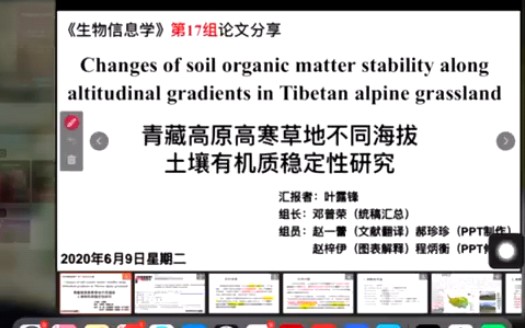 兰州大学2019级《生物信息学》课程学生汇报材料-第17组论文分享