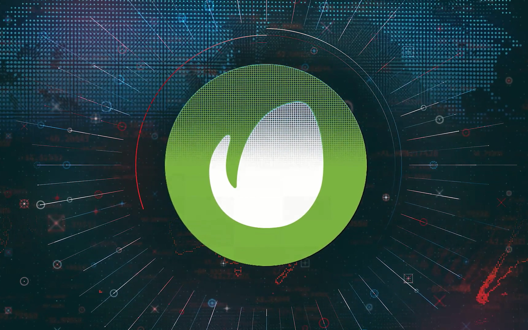 ...数据通信企业互联网数据高科技光幕HUD世界地图特效的动态LOGO...