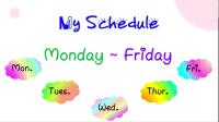 (周三)主题微课视频I can make a schedule