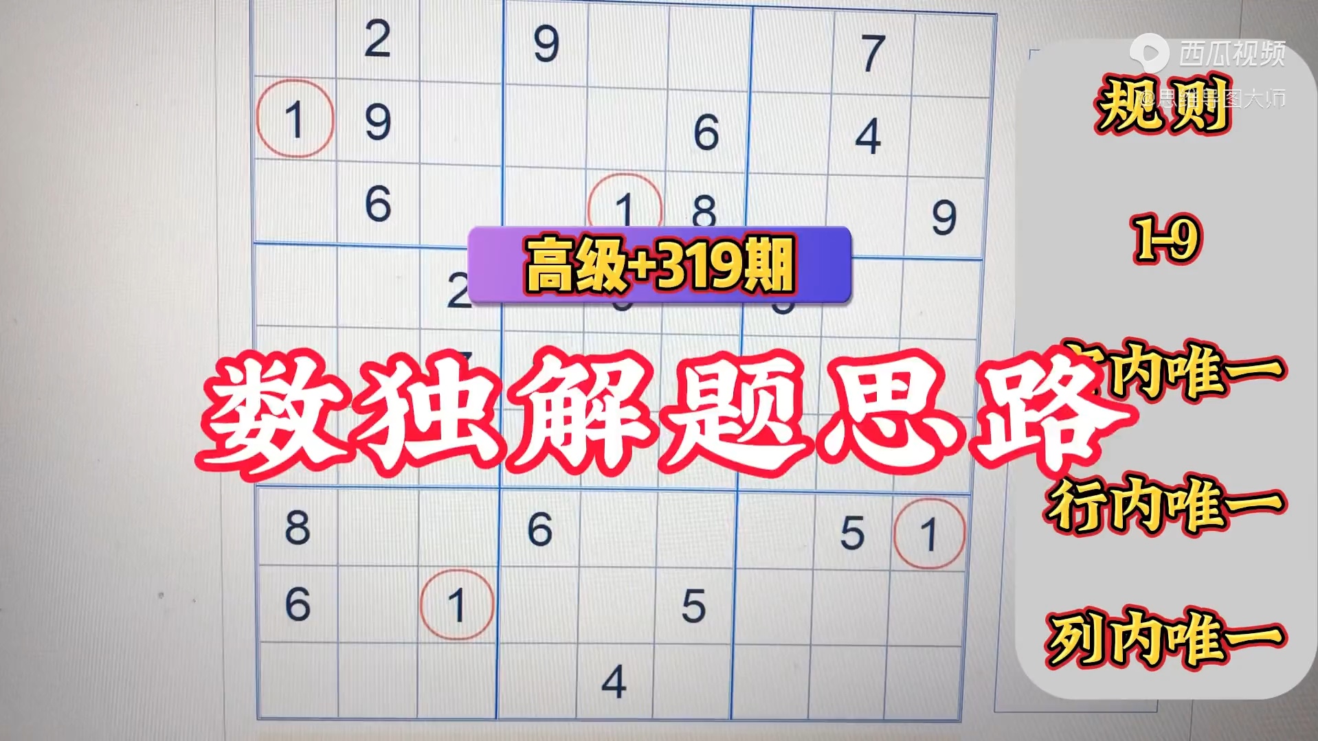 数独解题方法(高级+319期)