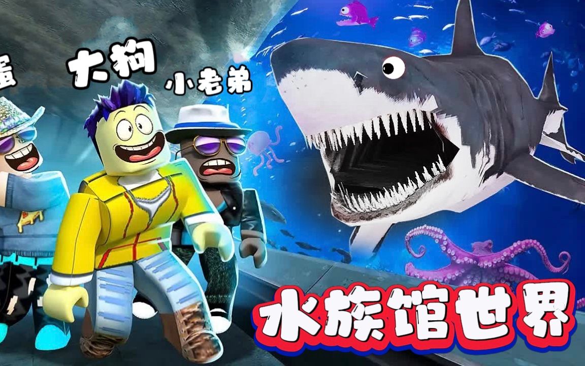 ROBLOX罗布乐思:大狗建筑大型水族馆,养了一条大鲨鱼!_游戏热门视频