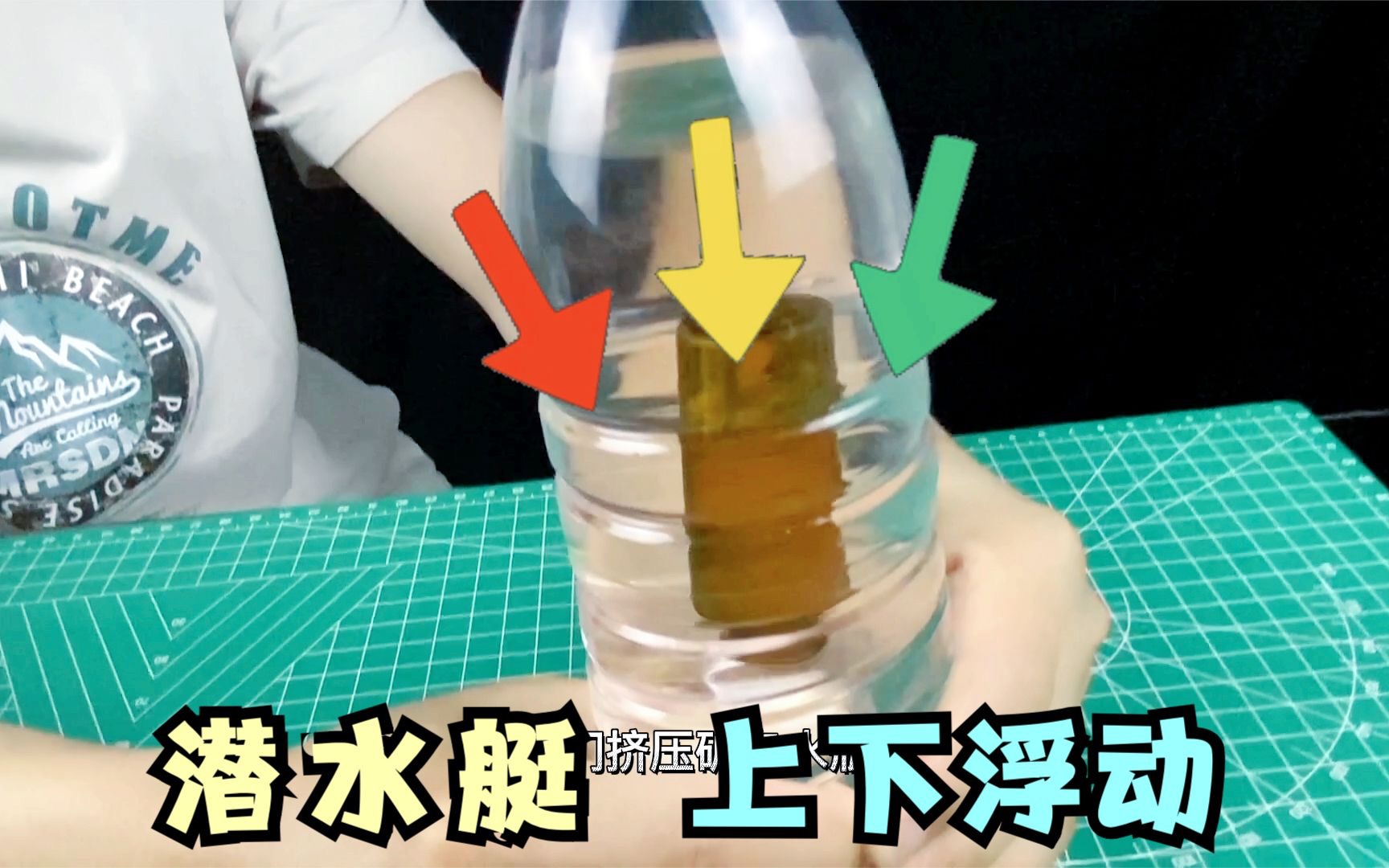 模拟潜水艇,动动小手就可以控制升降,结尾有实验注意事项