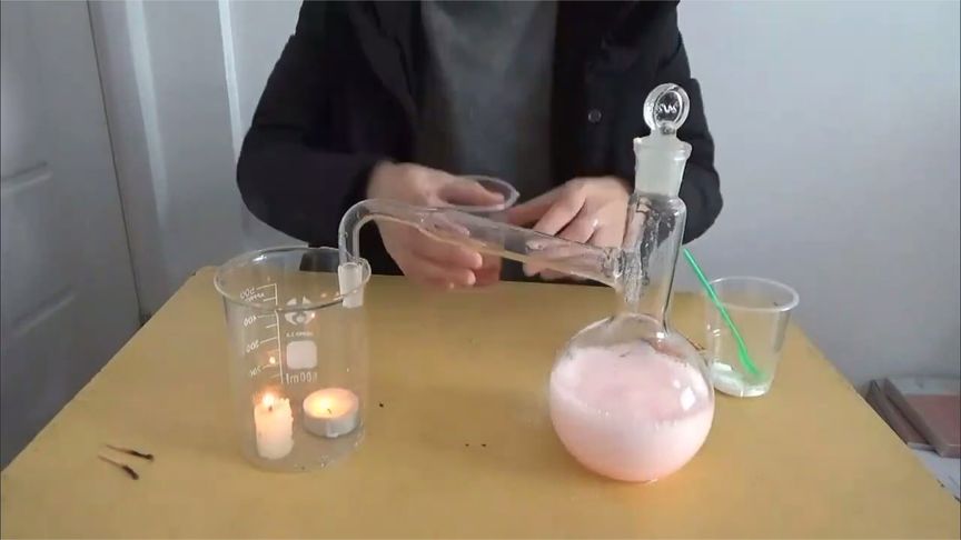 小苏打和白醋产生二氧化碳,科技,科学实验,好看视频2