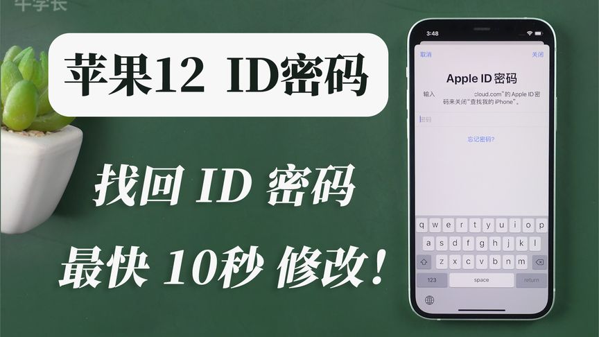 苹果12忘记id密码,教你这3种方法,最快10秒成功修改ID密码!