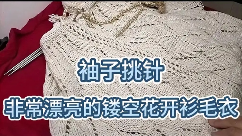 221非常漂亮大气的镂空花开衫毛衣编织教程