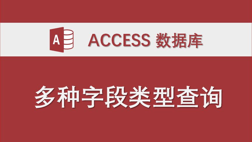 多种字段类型查询 Access数据库系统功能模块讲解 VBA代码实例