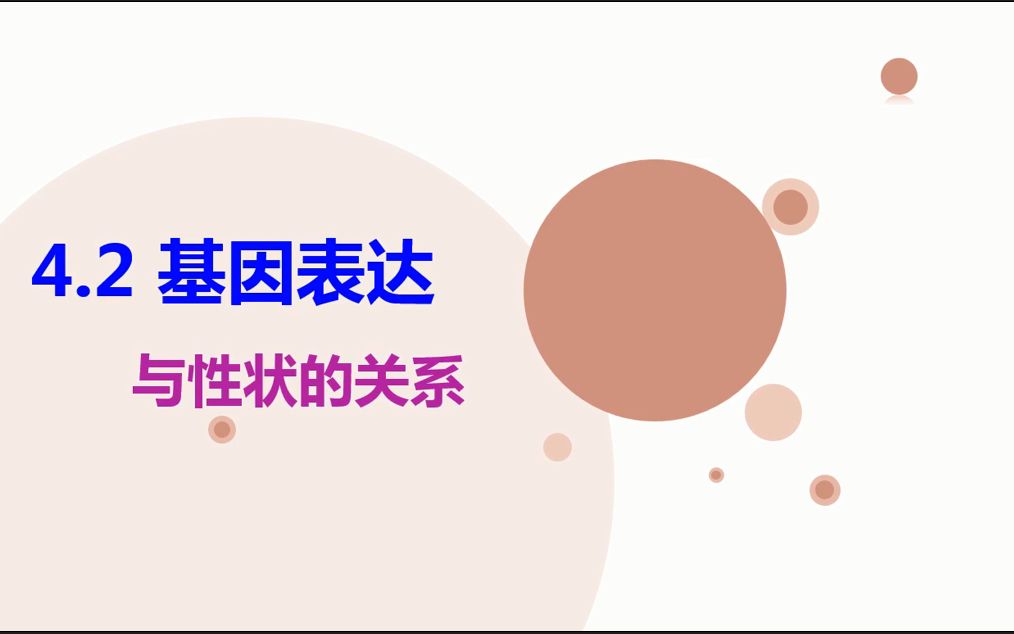 4.2基因表达与性状的关系