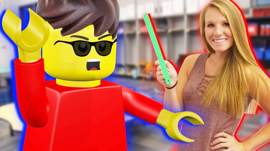 虚拟现实 乐高人在教室里上课