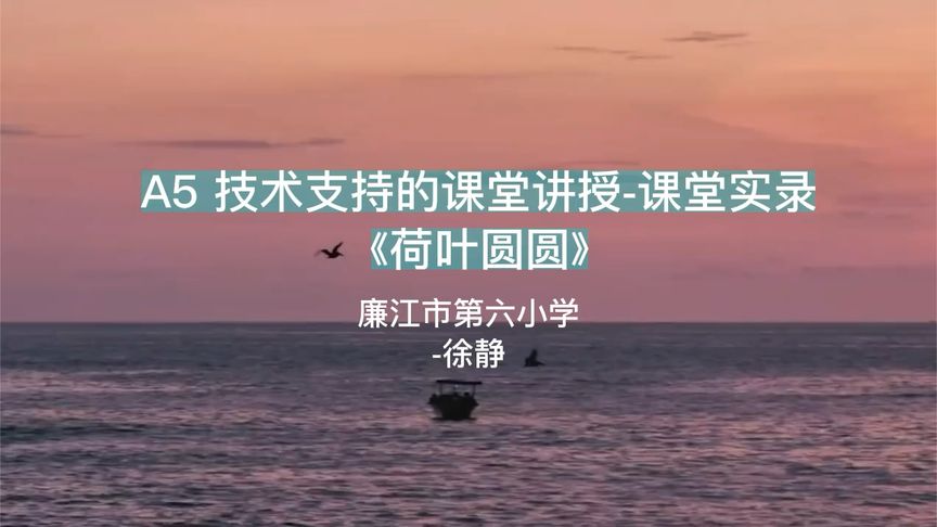 A5 技术支持的课堂讲授-课堂实录《荷叶圆圆》