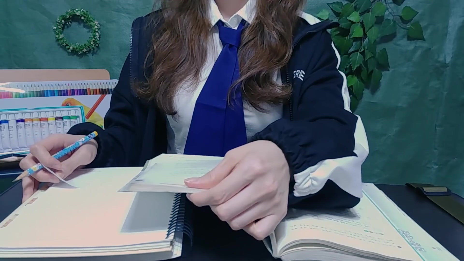 Hey! School student in class time