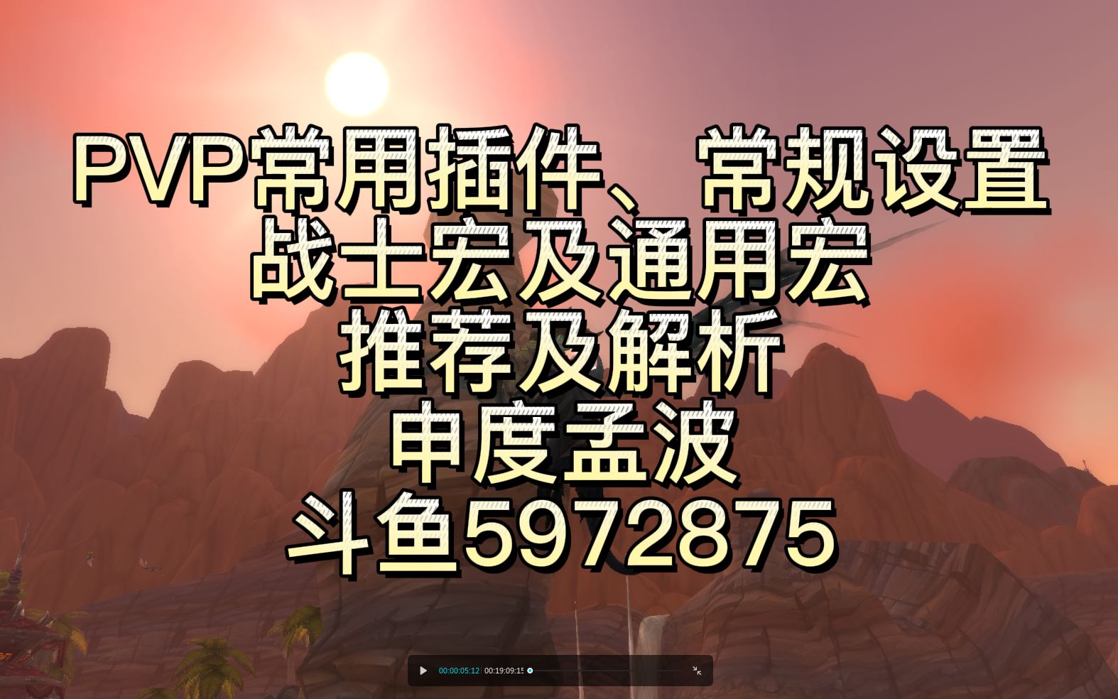 PVP常规设置、插件、战士宏和通用宏推荐和解析_电子竞技热门视频