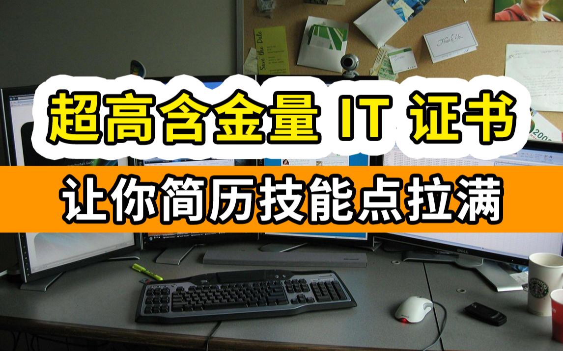 有哪些 IT 证书考了后,能让你简历技能点拉满?