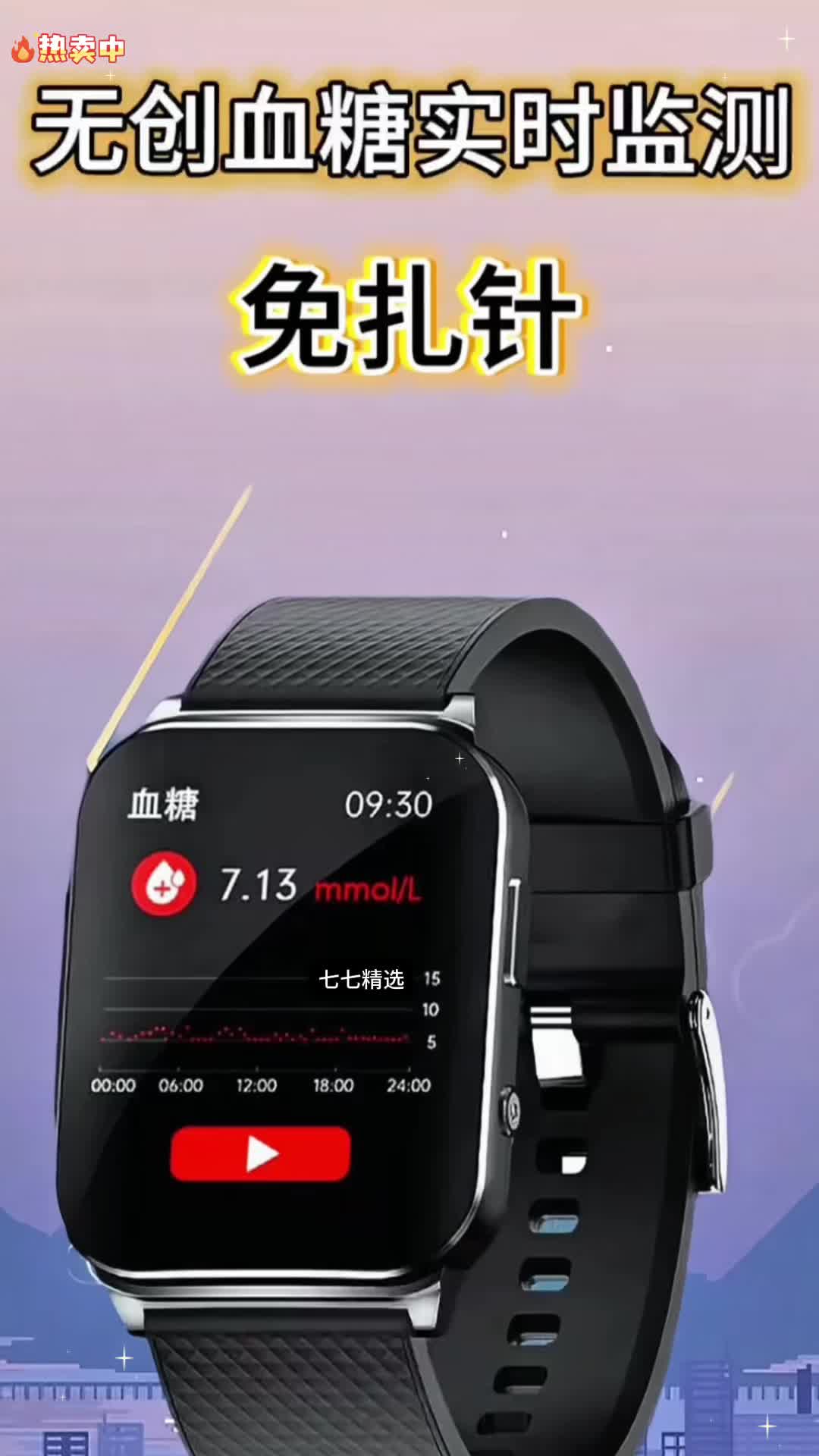 ...科技新升级手表2025新款黑科技无创血糖手表尿酸血脂心率血压测量...