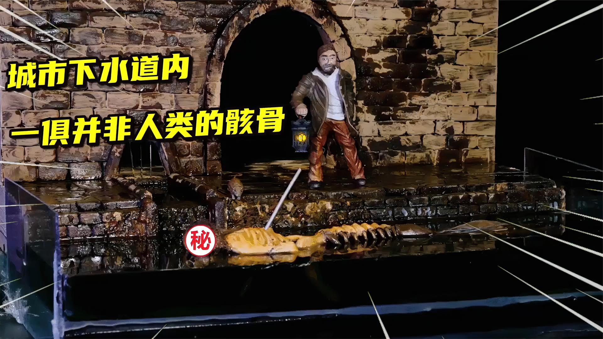 模型制作:城市下水道内,惊现一俱并非人类的骸骨?