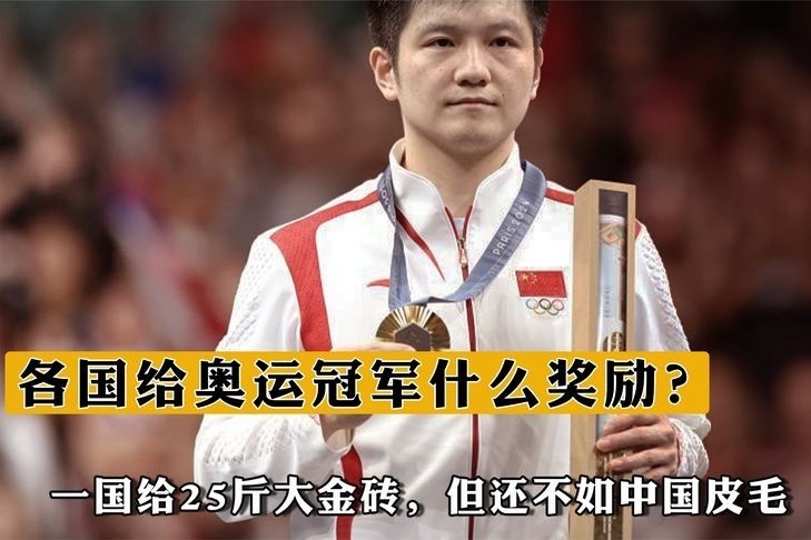 各国给奥运冠军什么奖励?一国给25斤大金砖,但还不如中国皮毛