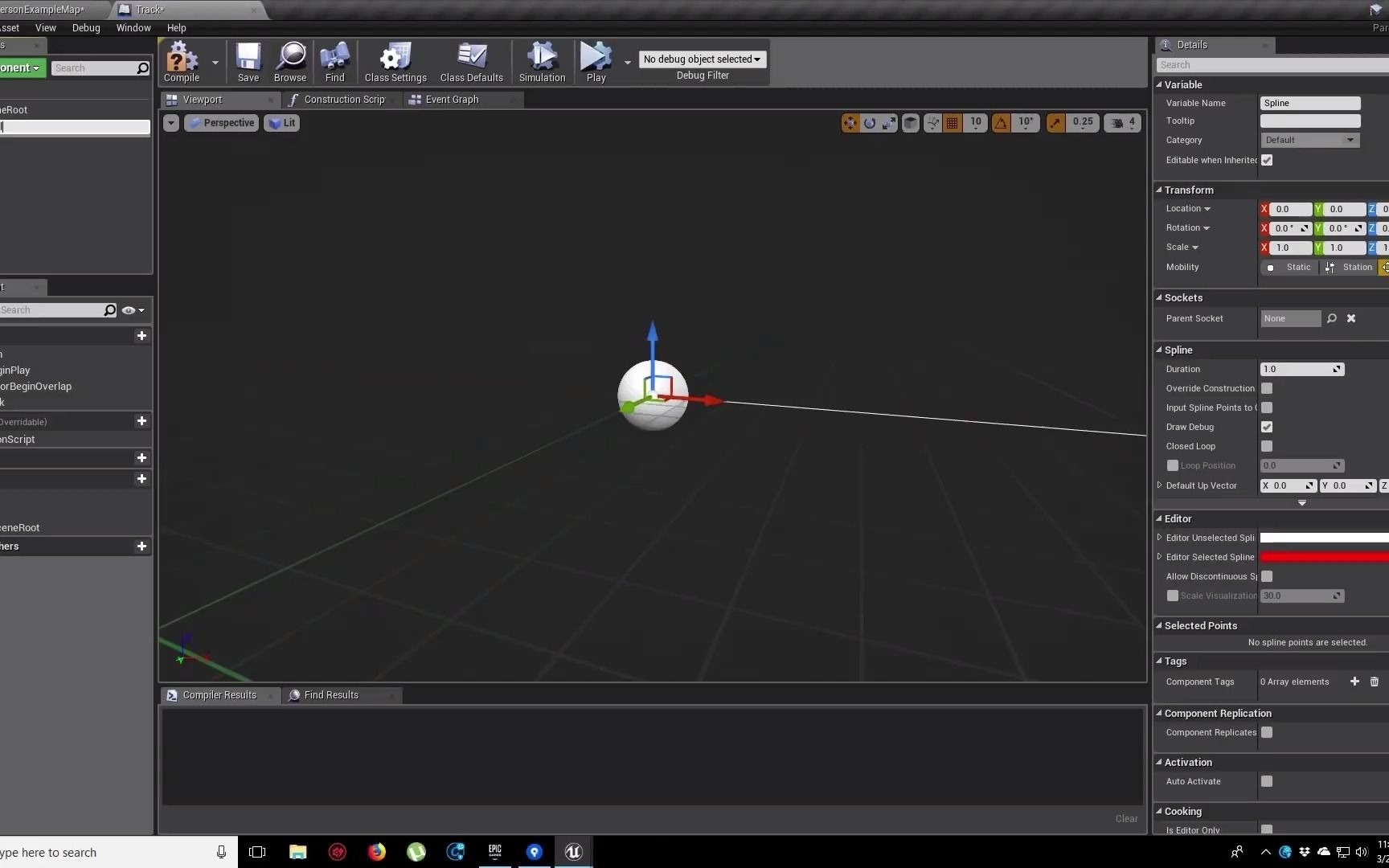 【UE4】使用样条轨迹沿路径移动对象