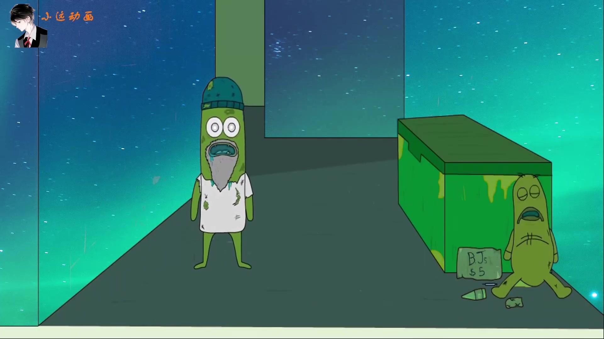 海绵宝宝动画:海绵宝宝上班的路上,遇到了一个奇怪的"人"!