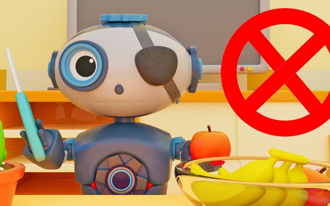 益智动画:小朋友不可以拿刀,会被切到的