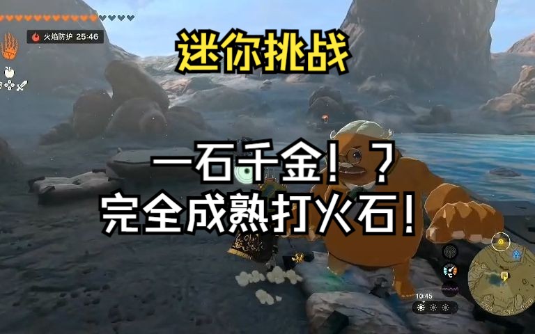 迷你挑战 一石千金!?完全成熟打火石!(塞尔达传说 王国之泪) 雕小哥...
