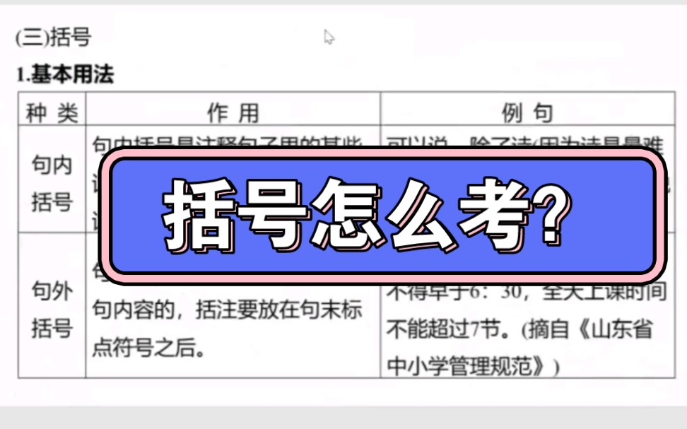 高中语文标点符号括号的用法【语言文字运用】