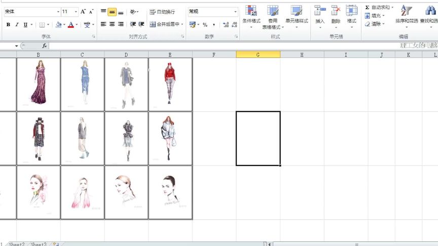 excel图片统一设置格式——定位全选,设置单元格位置条件